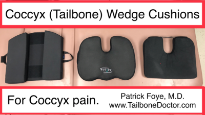 Coccyx Wedge Cushions for Tailbone Pain, Coccyx pain. | Tailbone Doctor