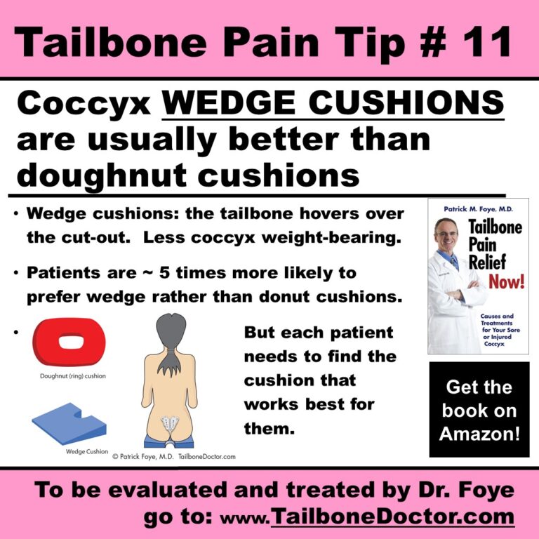Coccyx WEDGE CUSHIONS are usually better than doughnut cushions for ...