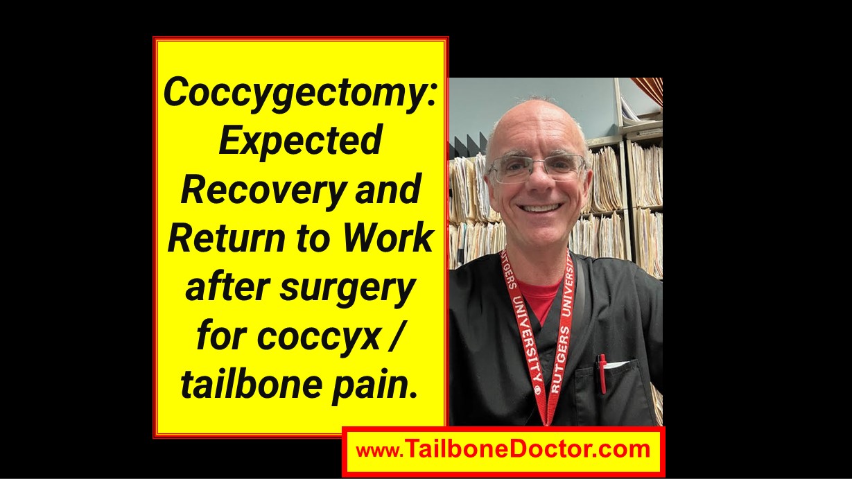 Coccygectomy: Expected Recovery and Return to Work after surgery for ...